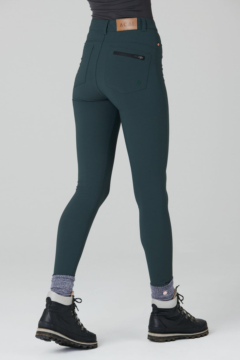 MAX Stretch Skinny Outdoor Water Resistant Trousers Forest Green