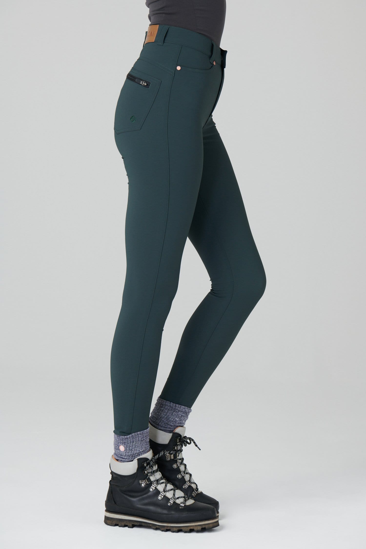 MAX Stretch Skinny Outdoor Water Resistant Trousers Forest Green